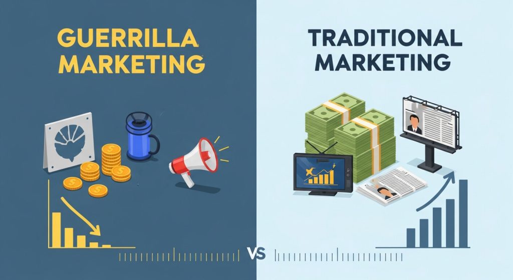 Guerrilla vs Traditional Marketing for Business Growth